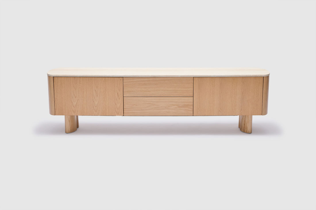 Paragi Travertine Entertainment Unit