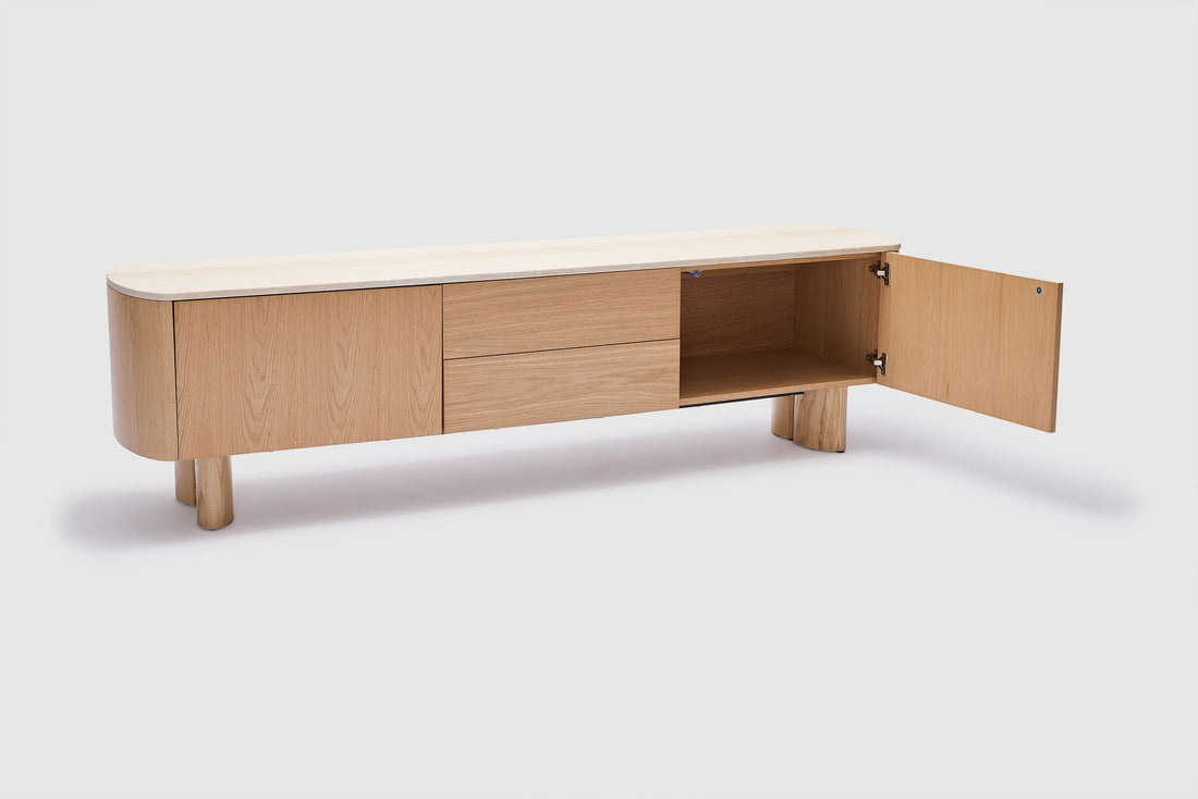 Paragi Travertine Entertainment Unit