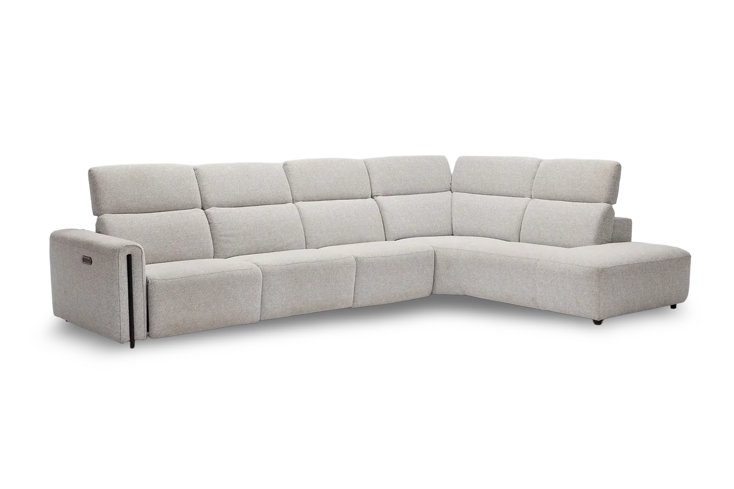 Midas 3.5 Seater Electric Recliner With Adjustable Headrests And Corner ...
